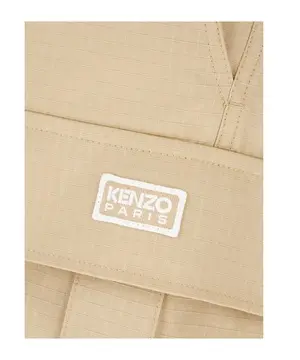 Kenzo Cargo Knee Skirt In Cotton Ripstop