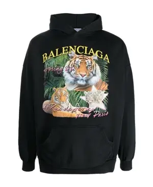 Men's Tiger Print Hoodie Sweatshirts Hoodies