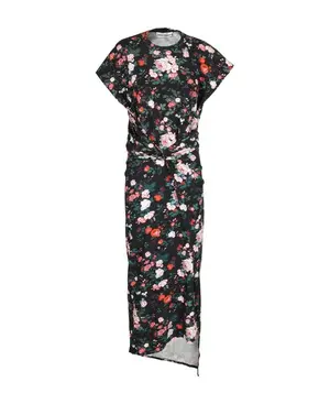 Rabanne Floral Print Asymmetrical Maxi Dress