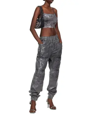 DIESEL® D-mirt Straight-leg Cargo Jeans With Oversized Tooling Pockets