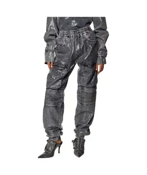 DIESEL® D-mirt Straight-leg Cargo Jeans With Oversized Tooling Pockets