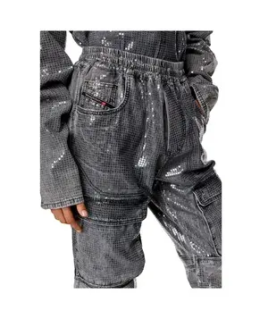 DIESEL® D-mirt Straight-leg Cargo Jeans With Oversized Tooling Pockets