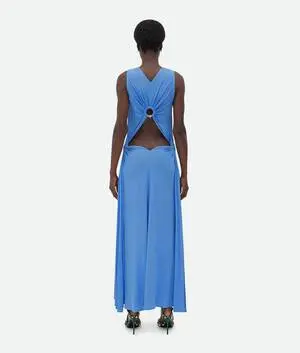 Bottega Veneta Viscose Jersey Long Dress With Knot Ring