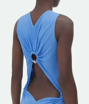 Bottega Veneta Viscose Jersey Long Dress With Knot Ring