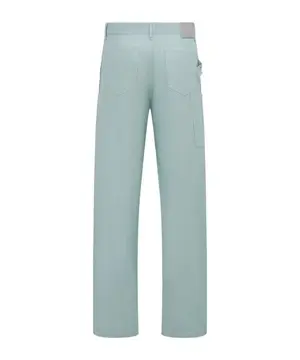 Dior Straight Leg Pants With Embroidered Logo