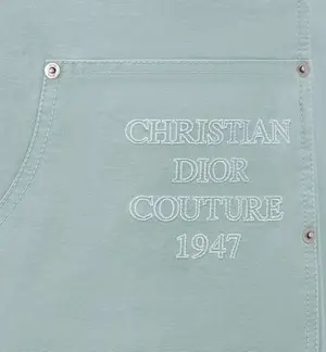 Dior Straight Leg Pants With Embroidered Logo