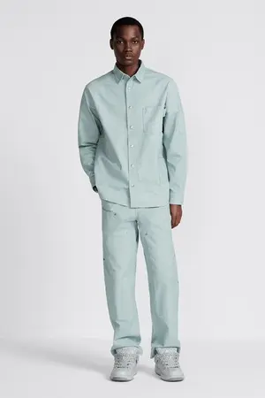 Dior Straight Leg Pants With Embroidered Logo