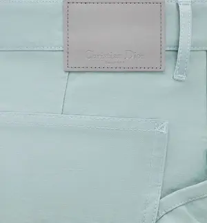 Dior Straight Leg Pants With Embroidered Logo