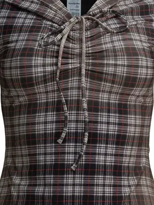Acne Studios Check Patterned Ruched Top