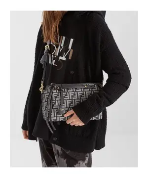Fendi Medium The Way Soft Ff Jacquard Tote Bag