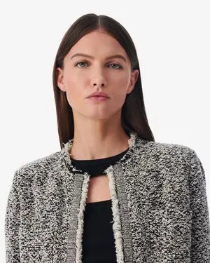IRO PARIS Hazela Open-front Tweed Jacket With Tassel Trim
