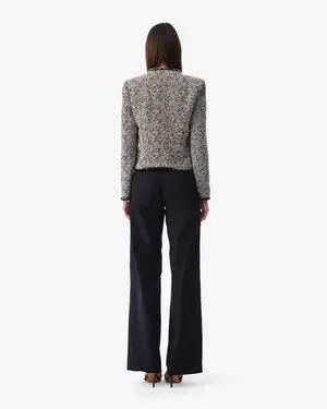 IRO PARIS Hazela Open-front Tweed Jacket With Tassel Trim