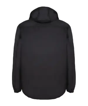 Prada Puffer Jacket With Logo Plaque And Hood