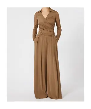 Max Mara Aiello Knitted Blouse With V-neck And Sheer Sleeves