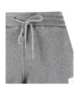 Thom Browne Loopback Cotton Knitted Shorts With Contrast Stitching