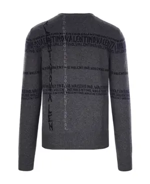 Valentino Garavani Intarsia-knit Logo Cashmere Jumper