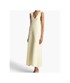 Khaite Keran V-neck Sleeveless Maxi Dress