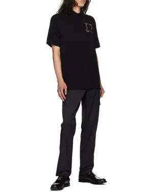 Burberry Logo Motif Embroidered Polo Shirt