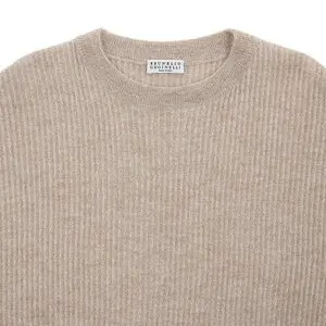 Brunello Cucinelli Ribbed Long Sleeve Sweater