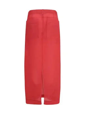 Khaite Lucian Maxi Skirt - Raspberry