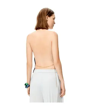 Loewe Chain Draped Silk Top