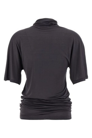 LEMAIRE Short Sleeved Scarf Detailed Blouse