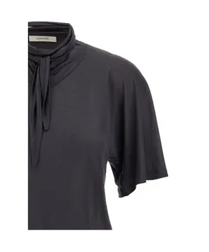 LEMAIRE Short Sleeved Scarf Detailed Blouse