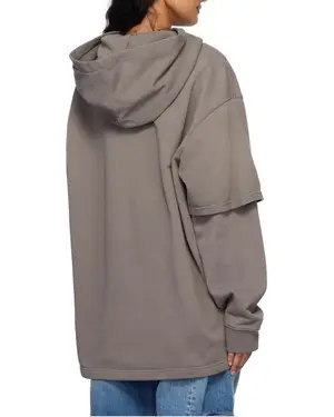 Acne Studios Double Layered Hoodie - Grey