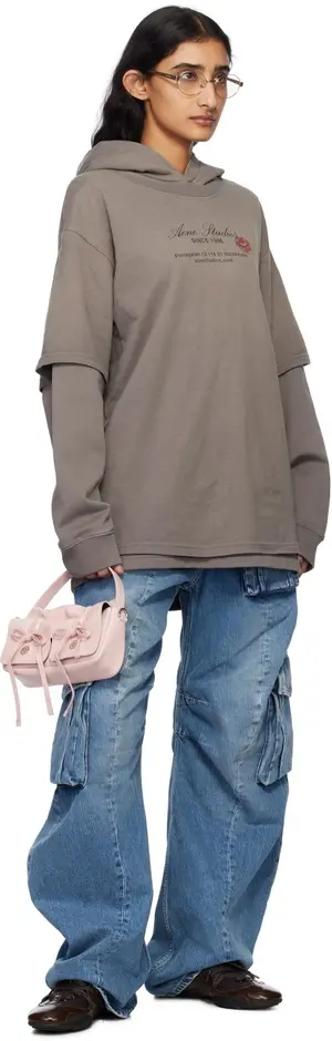 Acne Studios Double Layered Hoodie - Grey