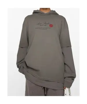 Acne Studios Double Layered Hoodie - Grey