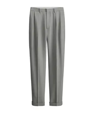 Dior Pleated Tapered Virgin Wool Twill Pants - Grey
