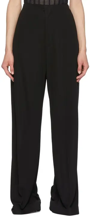 MAISON MARGIELA Pressed-crease Wide Leg Trousers - Black