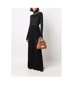 MAISON MARGIELA Pressed-crease Wide Leg Trousers - Black