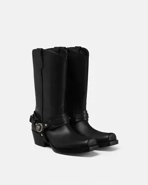 Versace Square-toe Heeled Boots