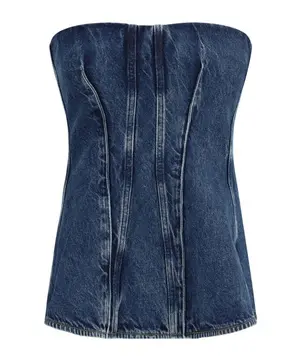 AGOLDE Lara Strapless Denim Top