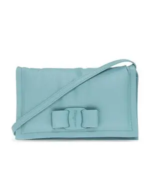 FERRAGAMO Logo Flip Shoulder Bag - Blue