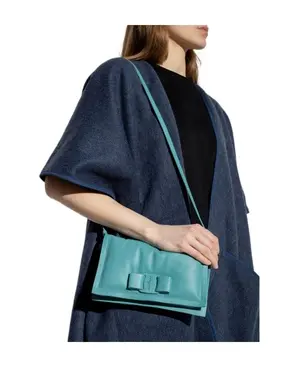 FERRAGAMO Logo Flip Shoulder Bag - Blue