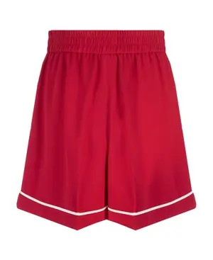 Red Valentino Valentino High Waist Contrasting Trim Shorts - Red