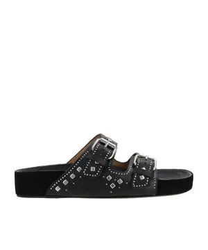 Isabel Marant Étoile Lennyo Studded Slip-on Slides - Black