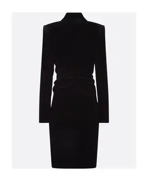 TOM FORD Velvet Plunge V-neck Midi Dress
