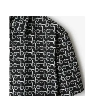 Burberry B-line Printed Short-sleeved Shirt - Black