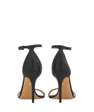 FERRAGAMO Stiletto Sandals With Adjustable Ankle Strap - Black