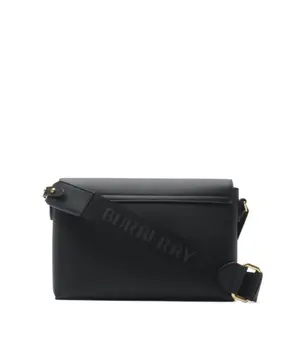 Burberry Note Checked Shoulder Bag - Black