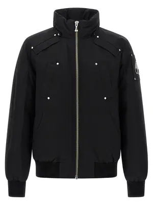 Moose Knuckles Hooded Down Jacket With Logo Detailing - No