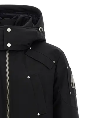 Moose Knuckles Hooded Down Jacket With Logo Detailing - No