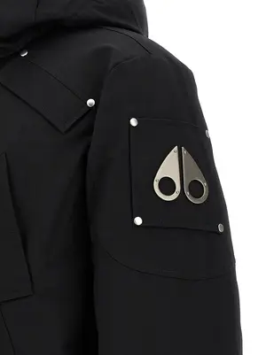 Moose Knuckles Hooded Down Jacket With Logo Detailing - No