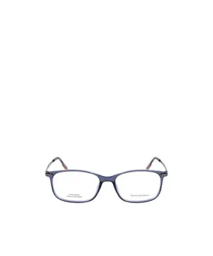 Zegna Geometric Frame Eyeglasses - White