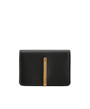 TOD'S Bar Snap Buttoned Wallet - Black