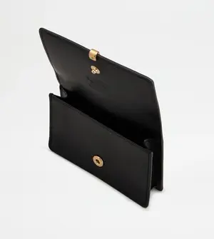 TOD'S Bar Snap Buttoned Wallet - Black