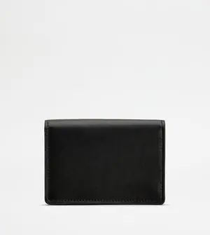 TOD'S Bar Snap Buttoned Wallet - Black